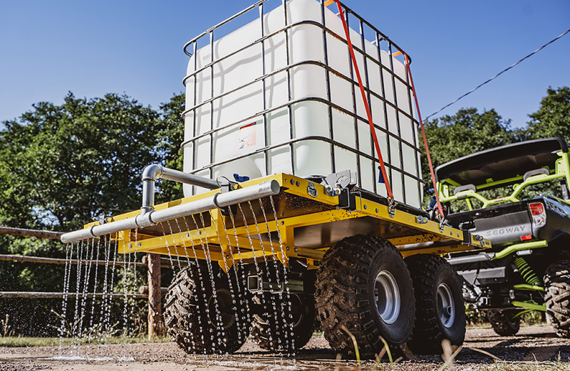 Komplet trailer til IBC-tank med spredebom - atv.fo